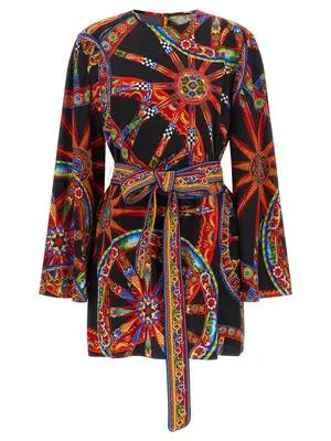 Dolce & Gabbana Carretto Silk Mini Dress - Multicolor