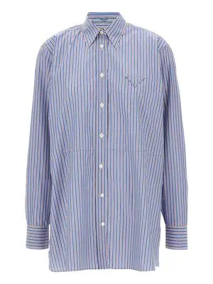 Prada PRADA Striped Cotton Poplin Shirt Multicolor