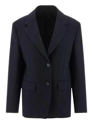PRADA PRADA Virgin Wool Peak Lapel Blazer