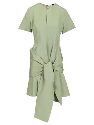 Loewe Paula's Ibiza Pebble Dress In Viscose And Linen - Green