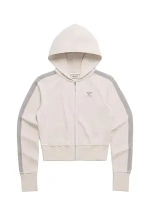 ROXY X MADHAPPY French Terry Shrunken Full Zip Jacket - Birch
