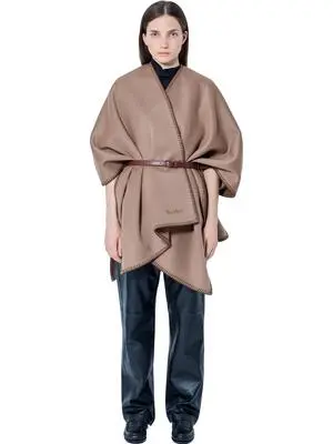 Max Mara MAX MARA Belted Wool Wrap Cream