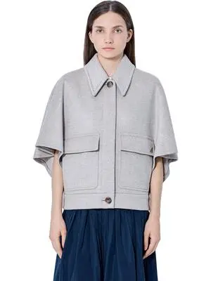 Max Mara Cape-style Cashmere Jacket - Cream