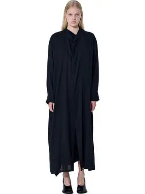 Yohji Yamamoto Backside Slit Long Coat - Black