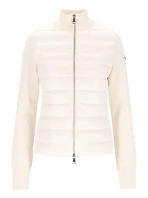 Moncler Padded Wool Cardigan - White
