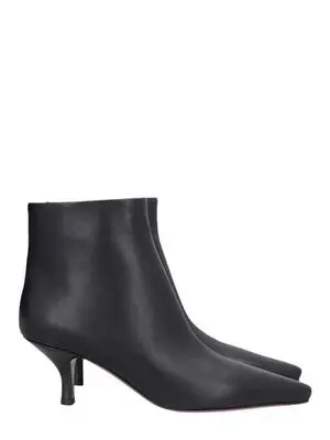 Paris Texas Leather Ankle Boots - Black