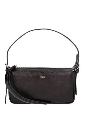 Fendi Jamie Small Leather Shoulder Bag - Black