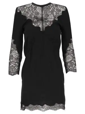 Attico Virgin Wool Mini Dress - Black