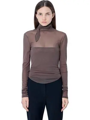 LEMAIRE Ballerina Foulard Top - Brown