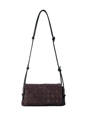 Bottega Veneta BOTTEGA VENETA Notturno Flap Pouch Bag Brown