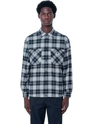 Moncler Check Patterned Cotton Shirt - Black