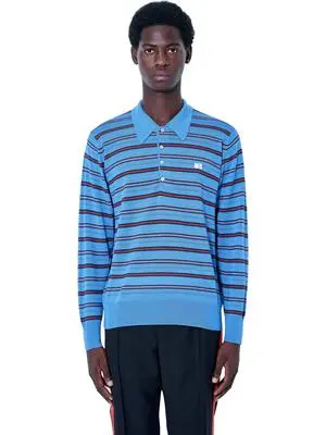WALES BONNER Beam Polo - Blue