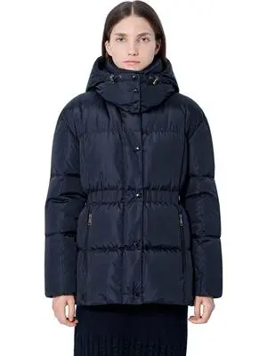 Moncler Agneux Hooded Short Down Jacket - Black