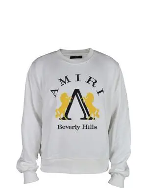 Amiri Logo Embroidered Cotton Sweatshirt - White