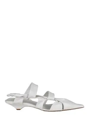 Bottega Veneta Leather Bv Point Sandals - White