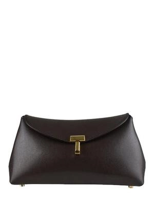 TOTEME Mini T-lock Clutch - Brown