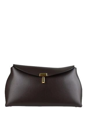 TOTEME T-lock Clutch - Brown