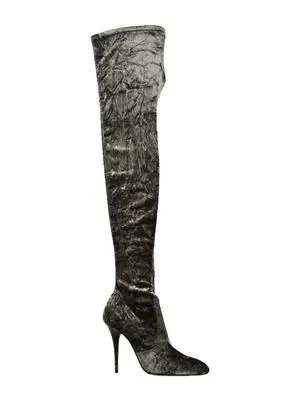 Saint Laurent Talia Thigh-high Stiletto Boots - Green
