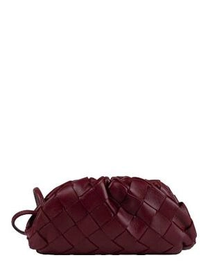 Bottega Veneta Intrecciato Leather Pouch Purse - Red