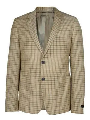 PRADA PRADA Checkered Wool Blazer