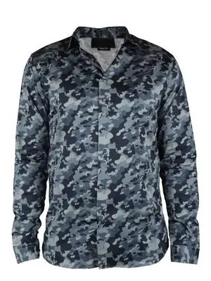 Philipp Plein Ls Camouflage Shirt - Gray