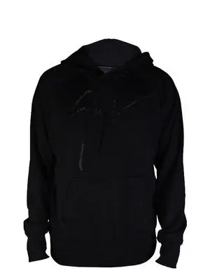 GIUSEPPE ZANOTTI Crystal Embellished Logo Hoodie - Black