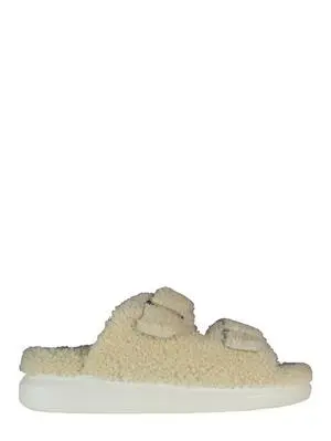 Alexander McQueen Shearling-lined Slides - Cream