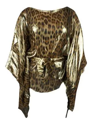 Roberto Cavalli Silk Kaftan - Gold