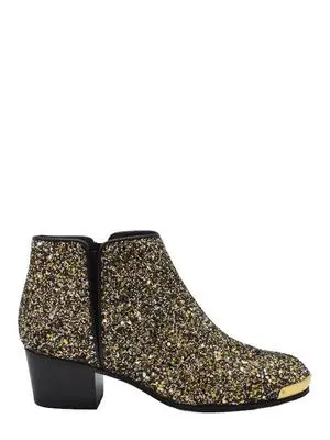 GIUSEPPE ZANOTTI Leather Ankle Boots - Gold