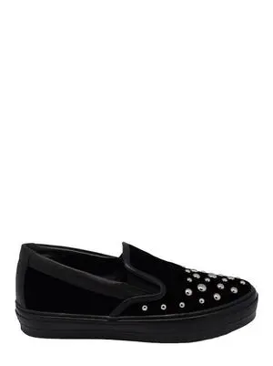 FERRAGAMO Velvet Slip-on - Black