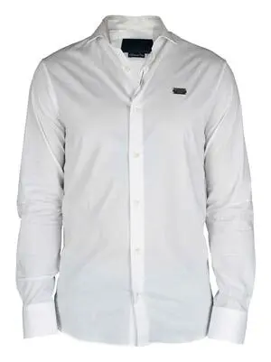 Philipp Plein Diamond Cut Ls Iconic Shirt - White