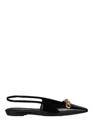Saint Laurent Patent Leather Blade Ballerinas - Black