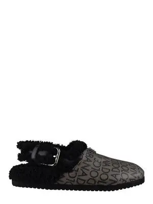 Dolce & Gabbana Canvas Monogram Mules - Cream