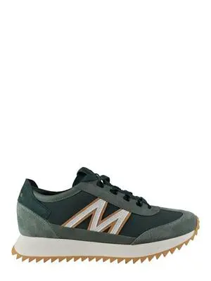 Moncler Pacey2 Nubuck And Nylon Canvas Sneakers - Green