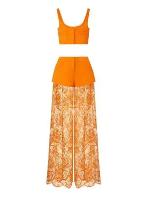 Alexis Alexis Corelle Lace Wide Leg Pant Tangerine