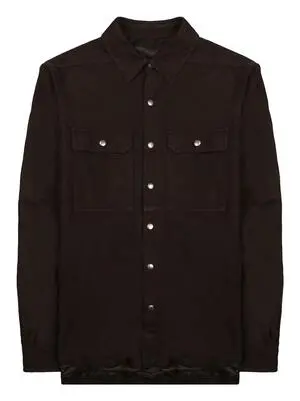 RICK OWENS RICK OWENS Lamb Leather Outer Shirt Jacket
