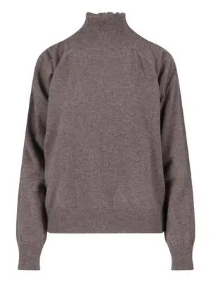 MAISON MARGIELA Wool Turtleneck Sweater - Brown