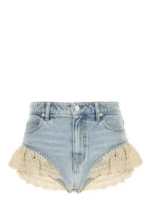 FRAME Frame Crochet Denim Shorts