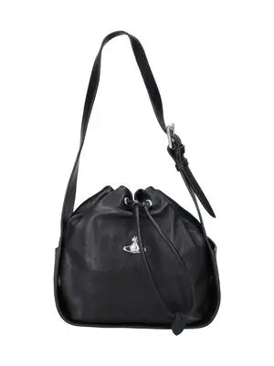 VIVIENNE WESTWOOD VIVIENNE WESTWOOD Leather Drawstring Bucket Shoulder Bag