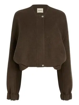 Khaite KHAITE Reversible Wool Bomber Jacket Verde