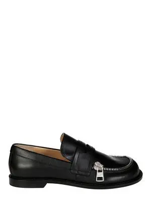 JW Anderson JW ANDERSON Biker Leather Moccasins Nero