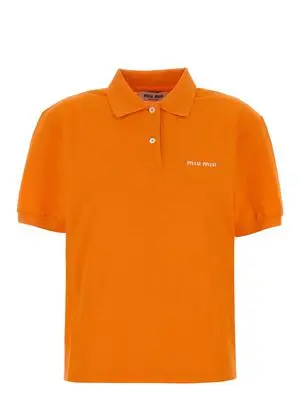 Miu Miu Piquet Polo Shirt - Orange