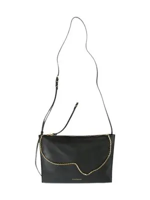 Givenchy 18 Cm X 24 Cm Leather Mini Crossbody Wallet Bag With Chain Strap - Nero