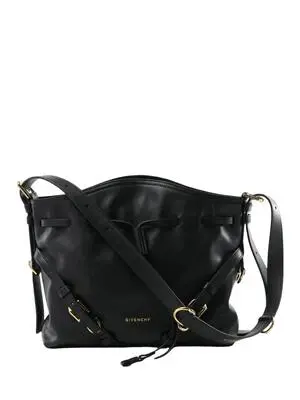 Givenchy Mini Leather Drawstring Shoulder Bag With Removable Handle & Strap, 25cm X 29cm X 8cm - Nero