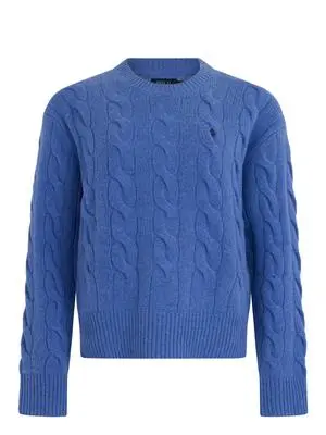 POLO RALPH LAUREN Polo Ralph Lauren Braided Crewneck Wool-Cashmere Sweater