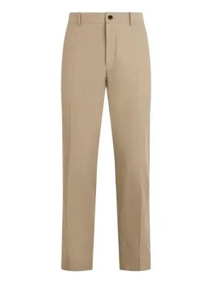 Burberry Straight-cut Cotton Trousers - Beige