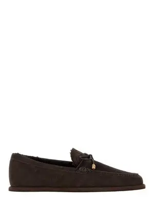 TOD`S Tod's Lamb Suede Loafers With Rubber Sole - Brown