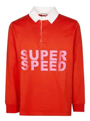 JW Anderson Super Speed Rugby Polo - Rosso