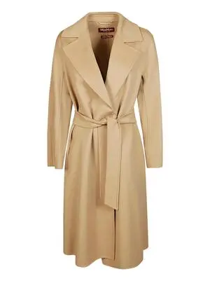Max Mara Mstcles Overcoat Belt - Beige