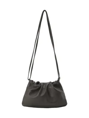 FRONT ROW SHOP Adjustable Mini Cloud Clutch - Grey